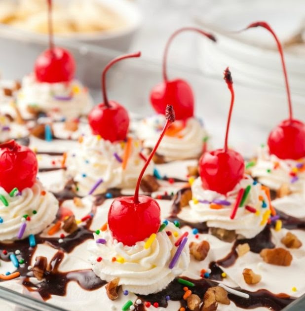 Banana Split Cake - CAKE COOKING RECIPES IDEAS