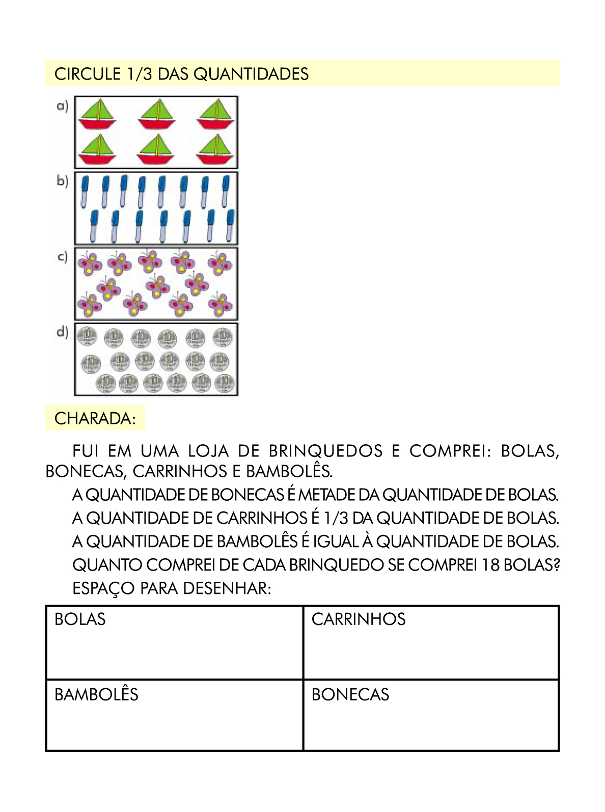 Atividade de Matemática 2º ano