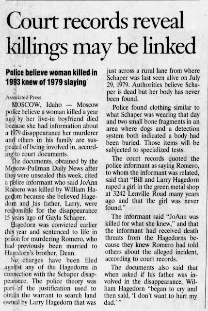 Abducted, Murdered, & Missing: Gayla Christine Schaper - CrimeBlogger1983