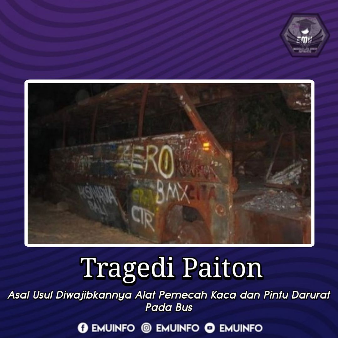 Asal Usul Diwajibkannya Alat Pemecah Kaca Pada Bus - emuinfo