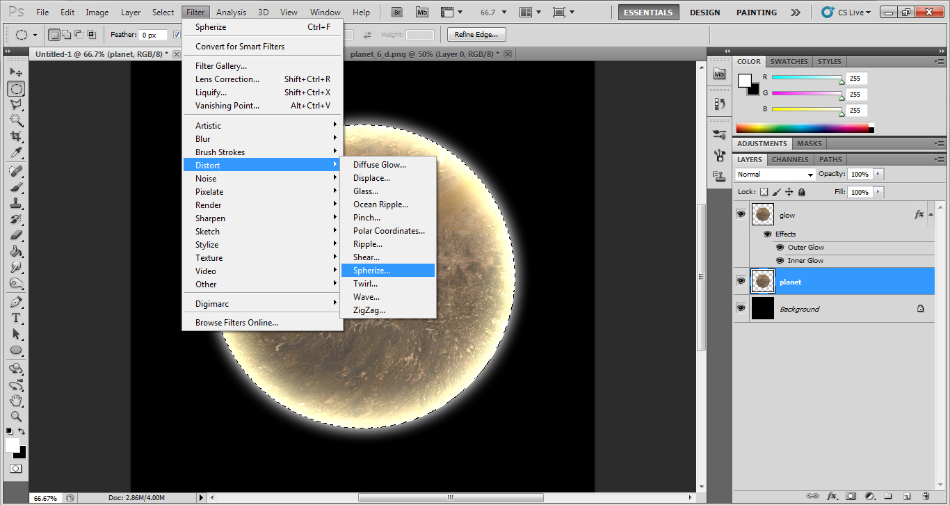 V3N0M's - 2D and 3D art: Creating Planets in Photoshop