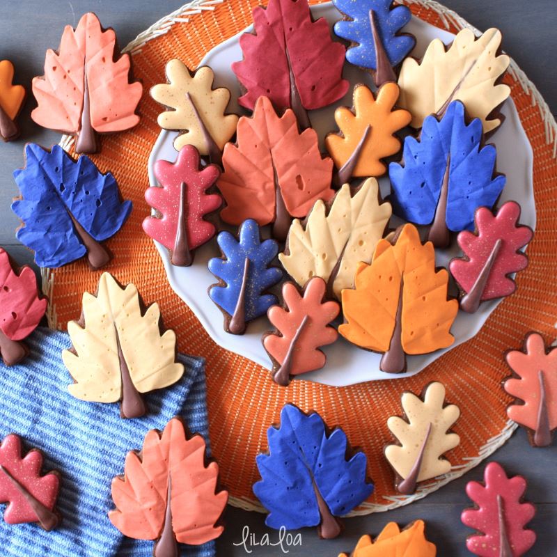 How To Make Decorated Gold Fleck Fall Leaf Sugar Cookies