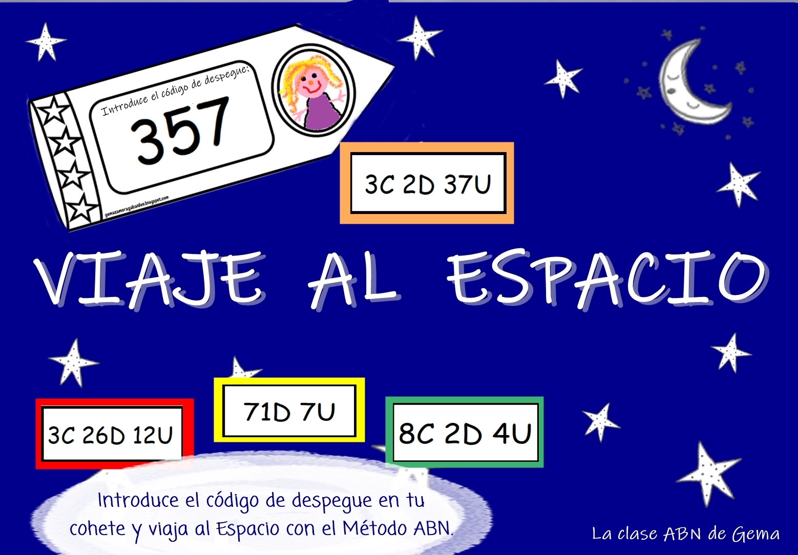 La clase ABN de Gema: Viaje al Espacio
