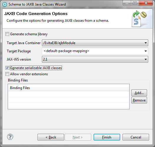 Vedran on development: Create java classes from XML files in Rational Application Developer 8 ...
