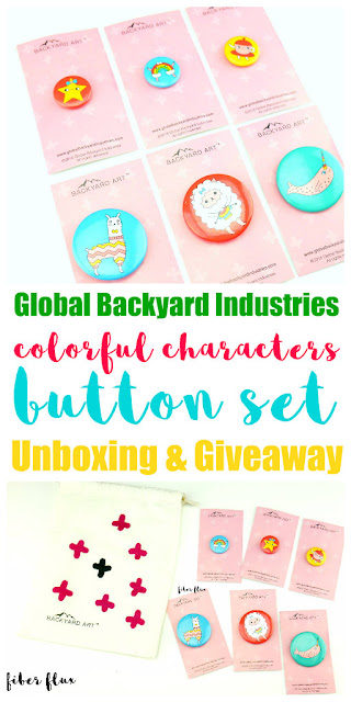 Fiber Flux: Colorful Characters Button Set...Unboxing & Giveaway!
