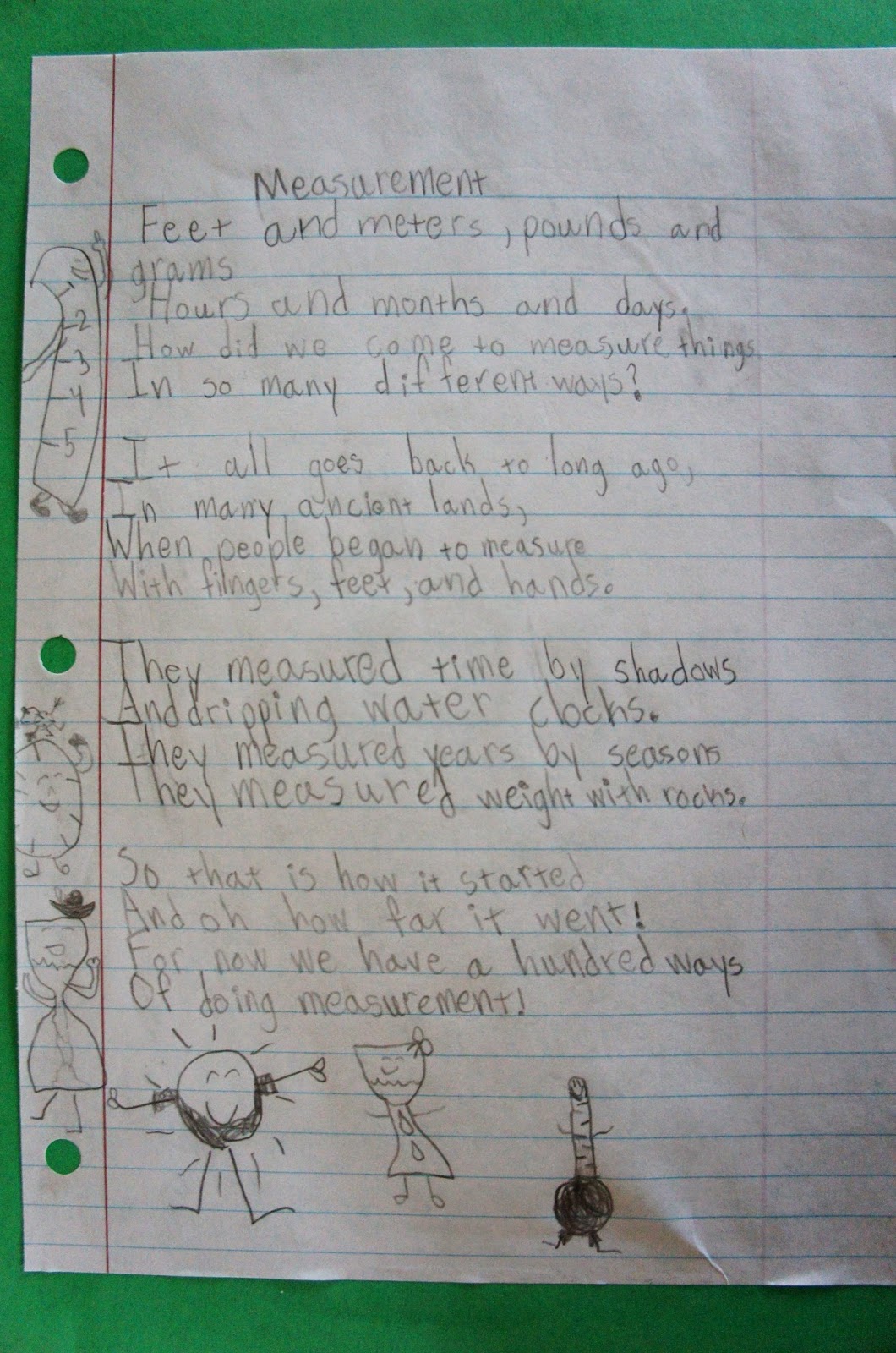 A busy day- measurement, poetry, and gym