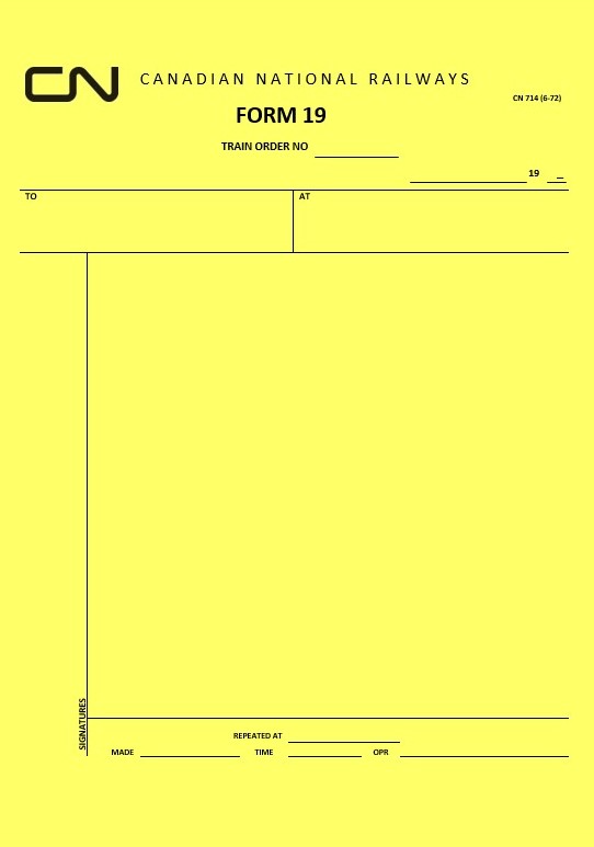 CN Clearwater Sub: Train orders