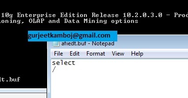 Knowledge is Here...: SP2-0110: Cannot create save file "afiedt.buf"