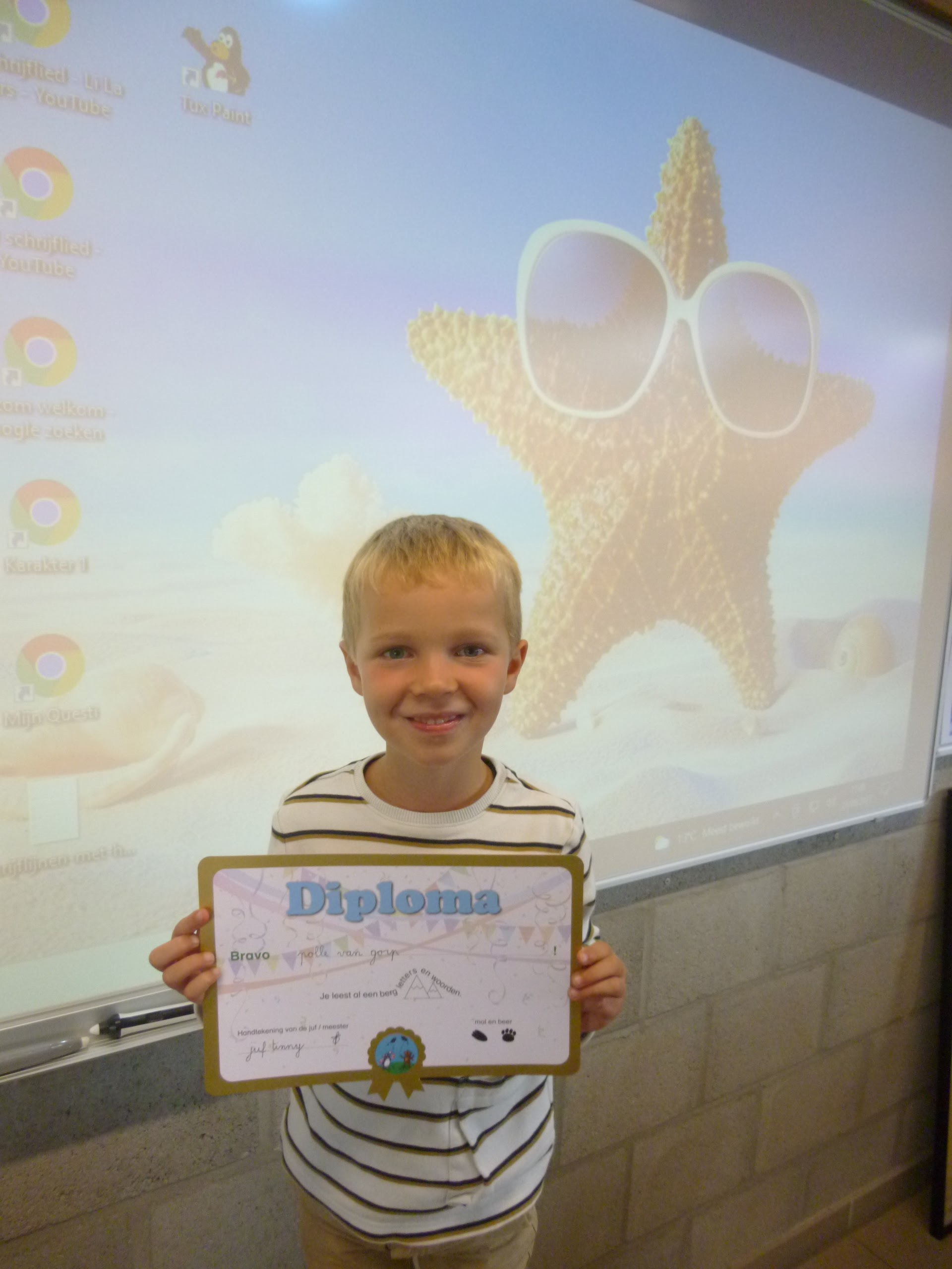 't Steltje eerste leerjaar A: EEN LEESDIPLOMA VAN MOL EN BEER ... DAT ...