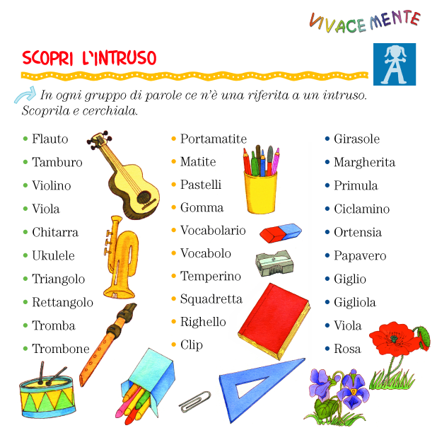 VIVACEMENTE il giornalino del cuore e della mente: Trova l'intruso in ...