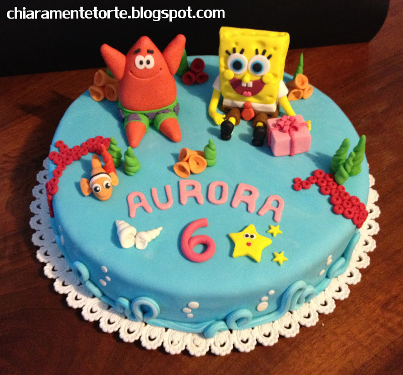 CHIARAmente...Torte!: Spongebob! Una torta decorata... con tante bollicine!