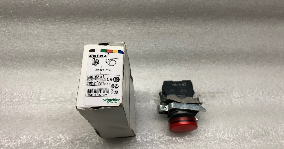 SCHNEIDER ELECTRIC XB4 BVB4 RED METAL PILOT LIGHT 089193