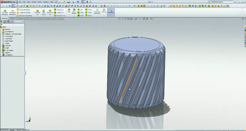 Solidworks Tutorial : Creating a Knurl Surface - SolidWorks Share