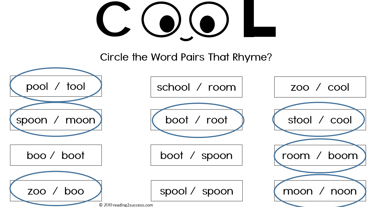 Reading2success: Which /oo/ sound - is it the /oo/ in look or the /oo ...