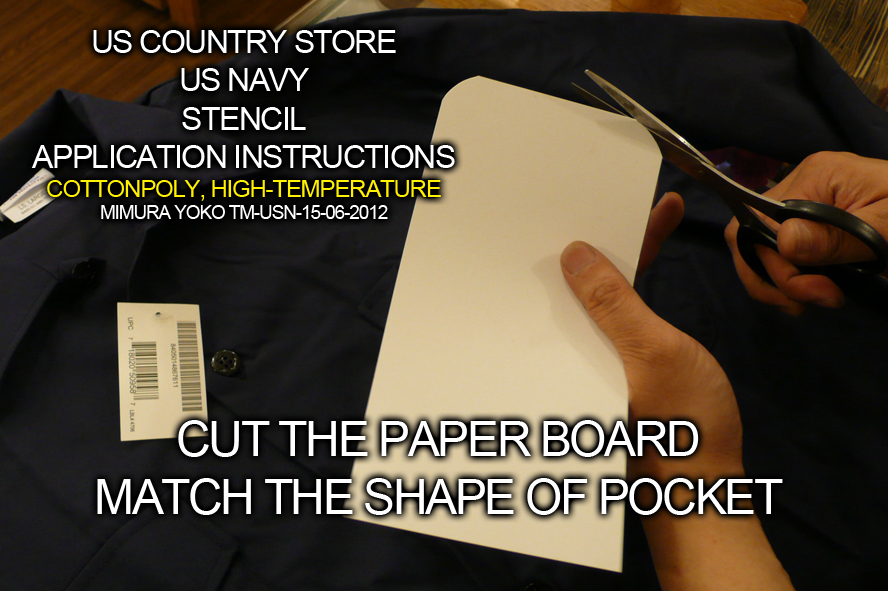 MIMURA YOKO: US NAVY POCKET STENCIL APPLICATION INSTRUCTIONS