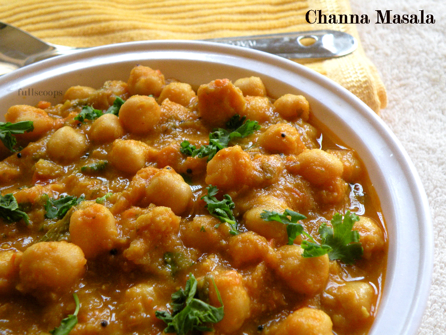 Chole Masala / Channa Masala without Coconut ~ Full Scoops - A food ...