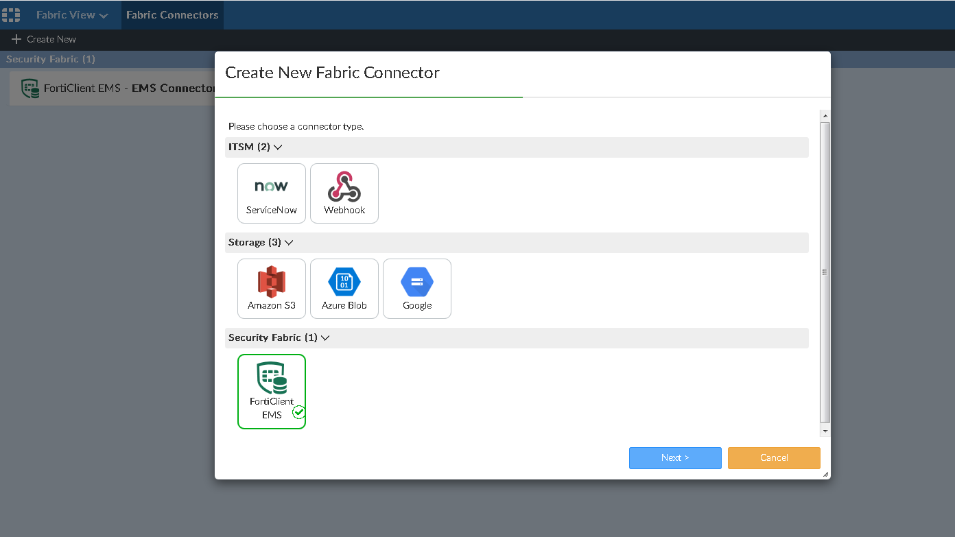 Blog Técnico FORTINET: Configuración de un conector EMS para usar en ...