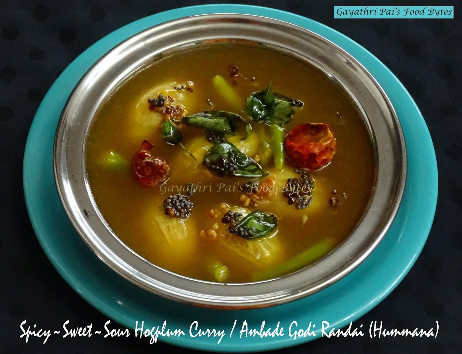 Gayathri Pai's Food Bytes: Spicy~Sweet~Sour Hogplum Curry / Ambade Godi ...