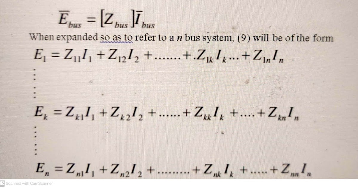 Electrifying Thoughts : FORMATION OF BUS IMPEDANCE MATRIX USING ...