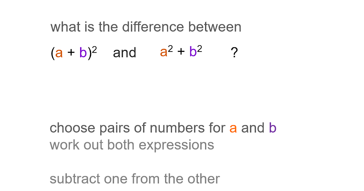 MEDIAN Don Steward mathematics teaching: (a + b) squared