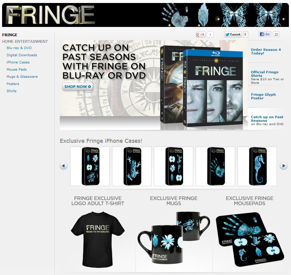 Merchandise Monday - Fringe Glyphs ~ Fringe Television - Fan Site for ...