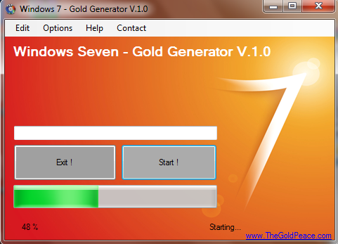 Gold Generator V.1.0 | Windows 7 ~ TheGoldPeace.com