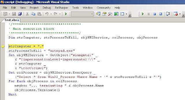 how to debugg vbscript files or .vbs files using visual studio | how to ...