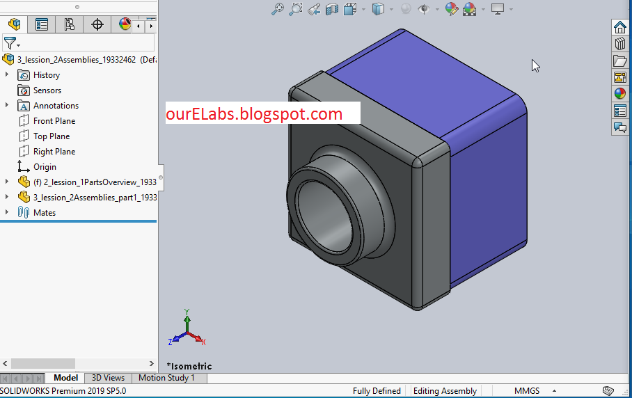 Solidworks tutorials assemblies overview ~ Ourengineeringlabs