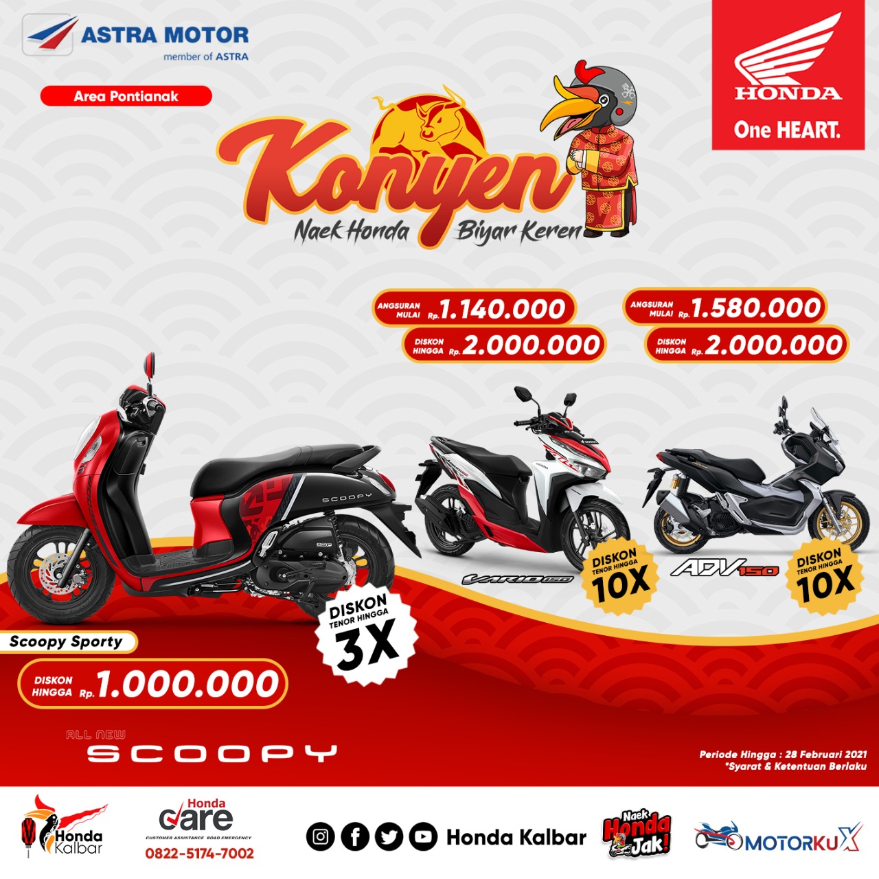 Honda Kalbar Beri Promo Angsuran Spesial Konyen - BujangAdau