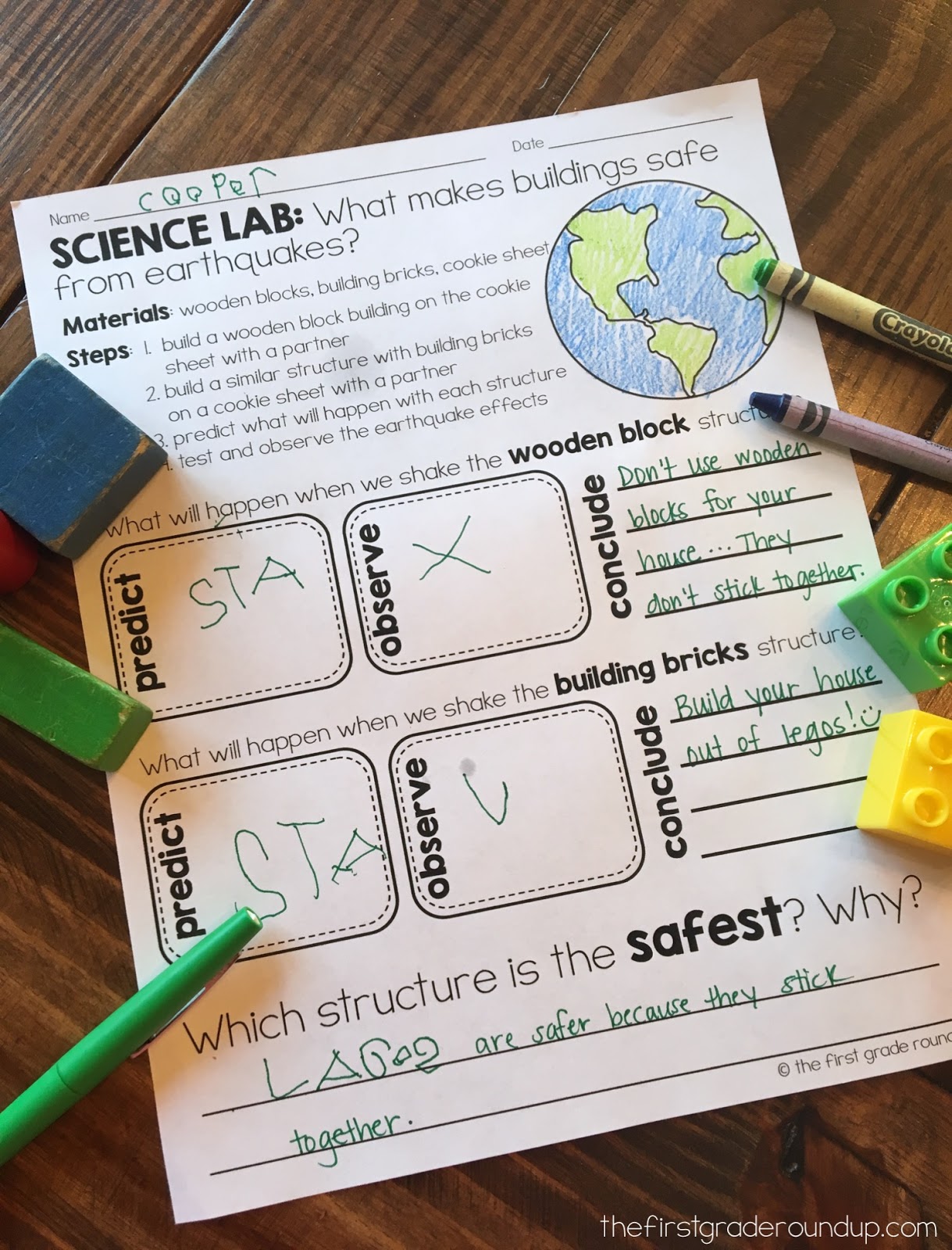 engaging earthquake science experiment for 2nd grade - The First Grade ...