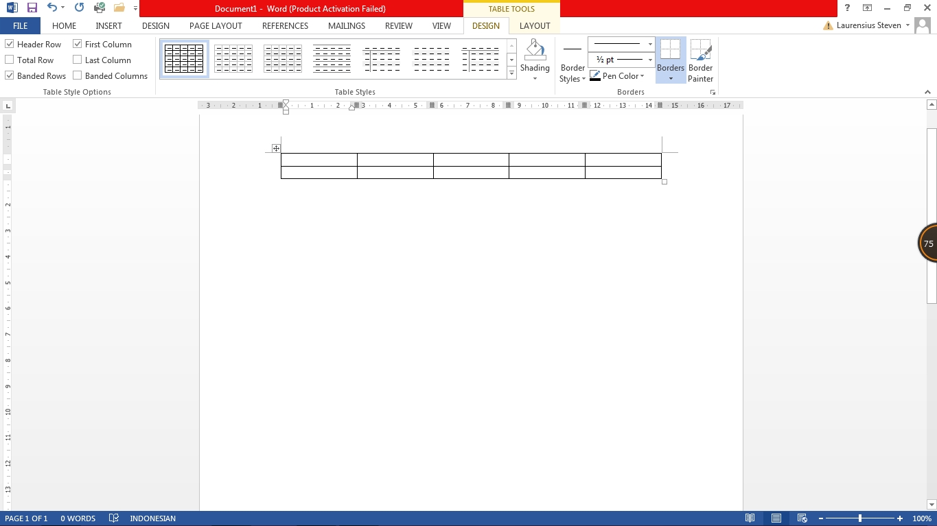 Cara Membuat Table di Microsoft Word ~ Tech.ina