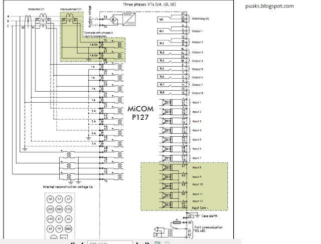 SIMOR Technology: terminal wiring micom p127