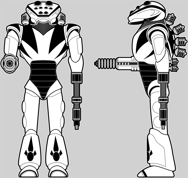 CAD designs by Ivan: Widowmaker robot, model