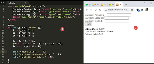 Algoritma, Flowchart dan Pemrograman Menghitung Volume Balok, Luas ...