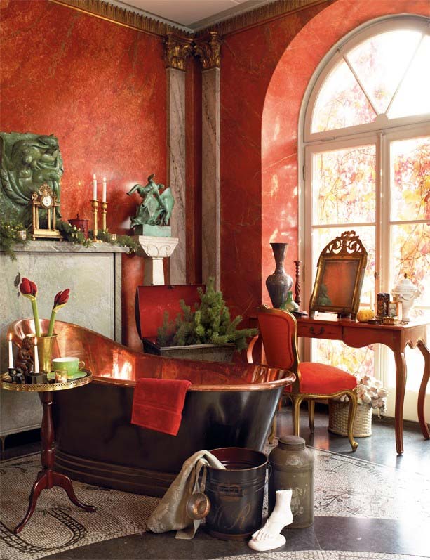 Cottage design intérieur: Design d'intérieur dans un style rétro.