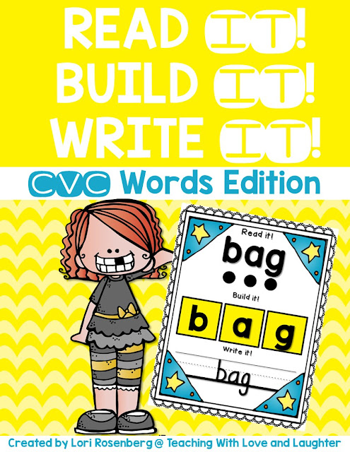 Teaching With Love and Laughter: CVC Words {Read it! Build it! Write it!}