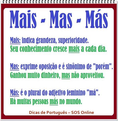 Português - CEEJA: Mais X Mas e Más