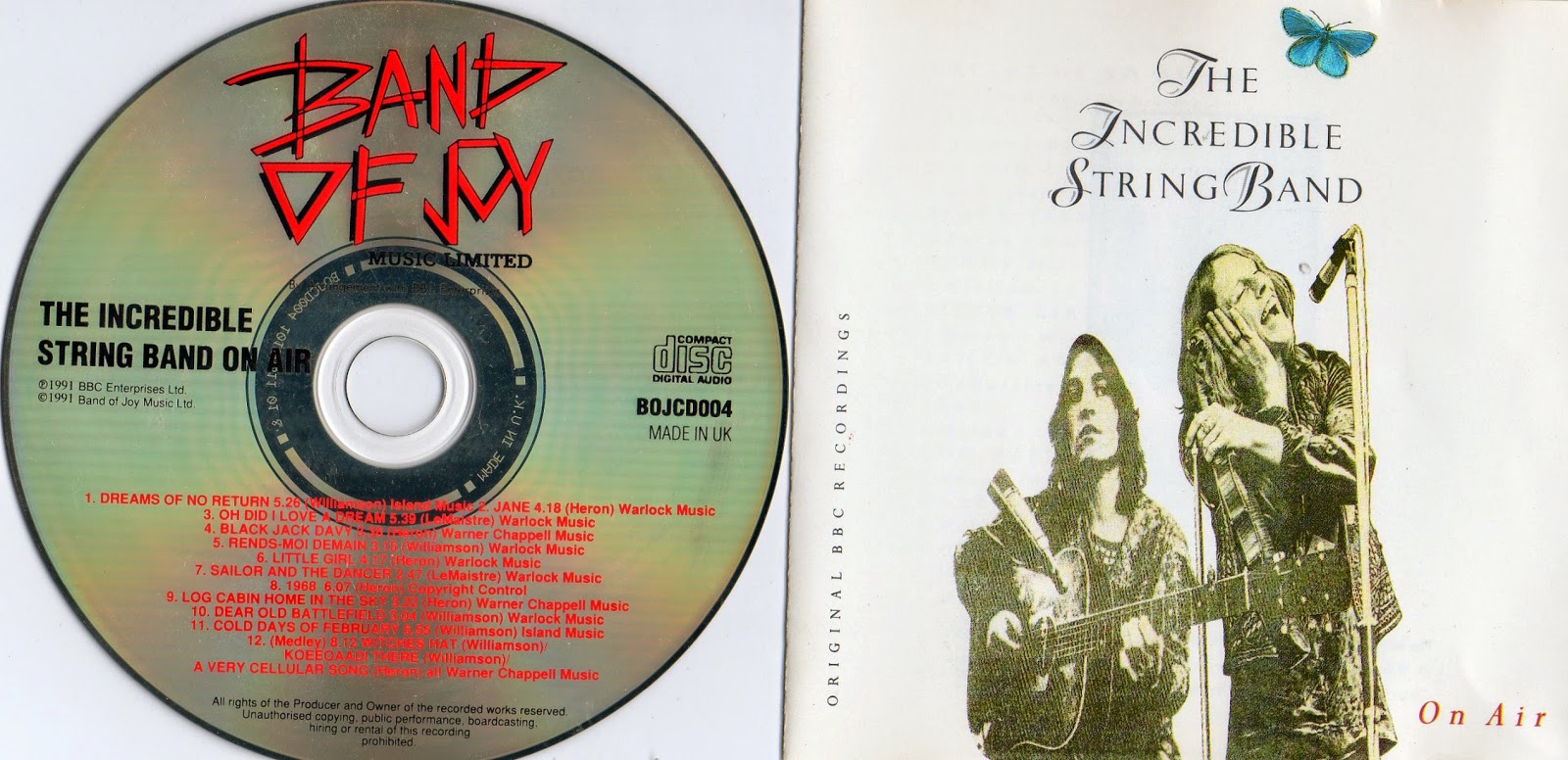 Eight Miles Higher: Incredible String Band CD 'On Air'