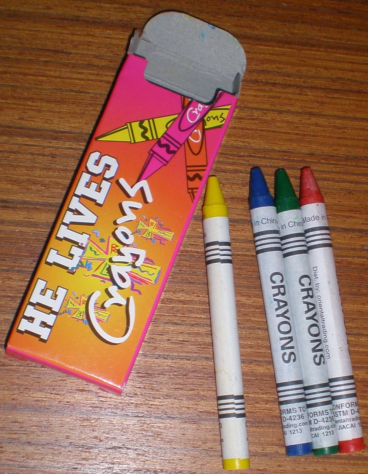 Petersham Bible Book & Tract Depot: He Lives Crayons
