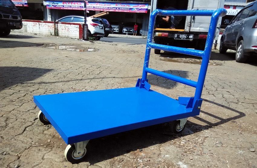 Trolley gudang besi (trolley barang) - Jaya Stainless Steel