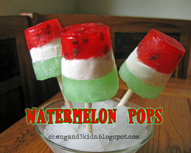 Cheng and 3 Kids: Watermelon Pops