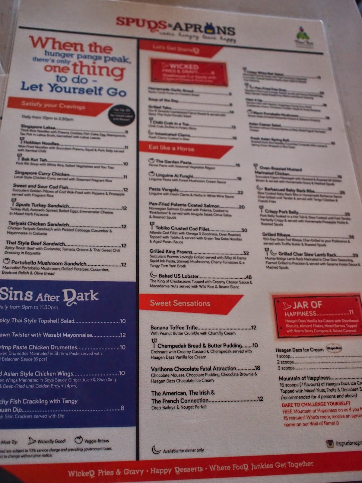 To See To Feel To Eat: Spuds and Aprons, Mount Faber