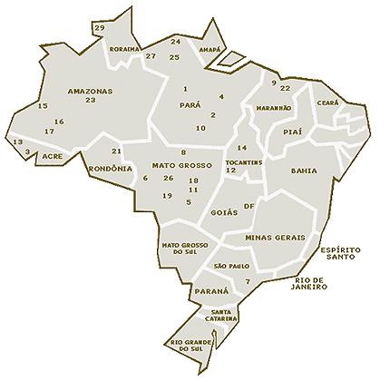 MAPA DOS POVOS INDÍGENAS BRASILEIROS