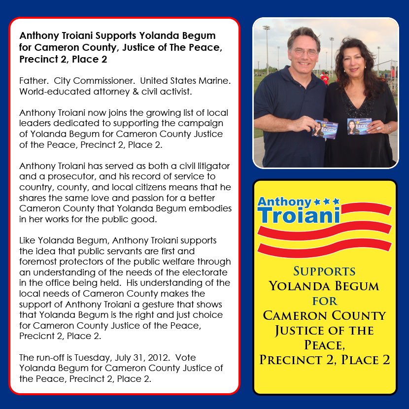The Brownsville Observer: Anthony Troiani and Alex Dominguez Support ...