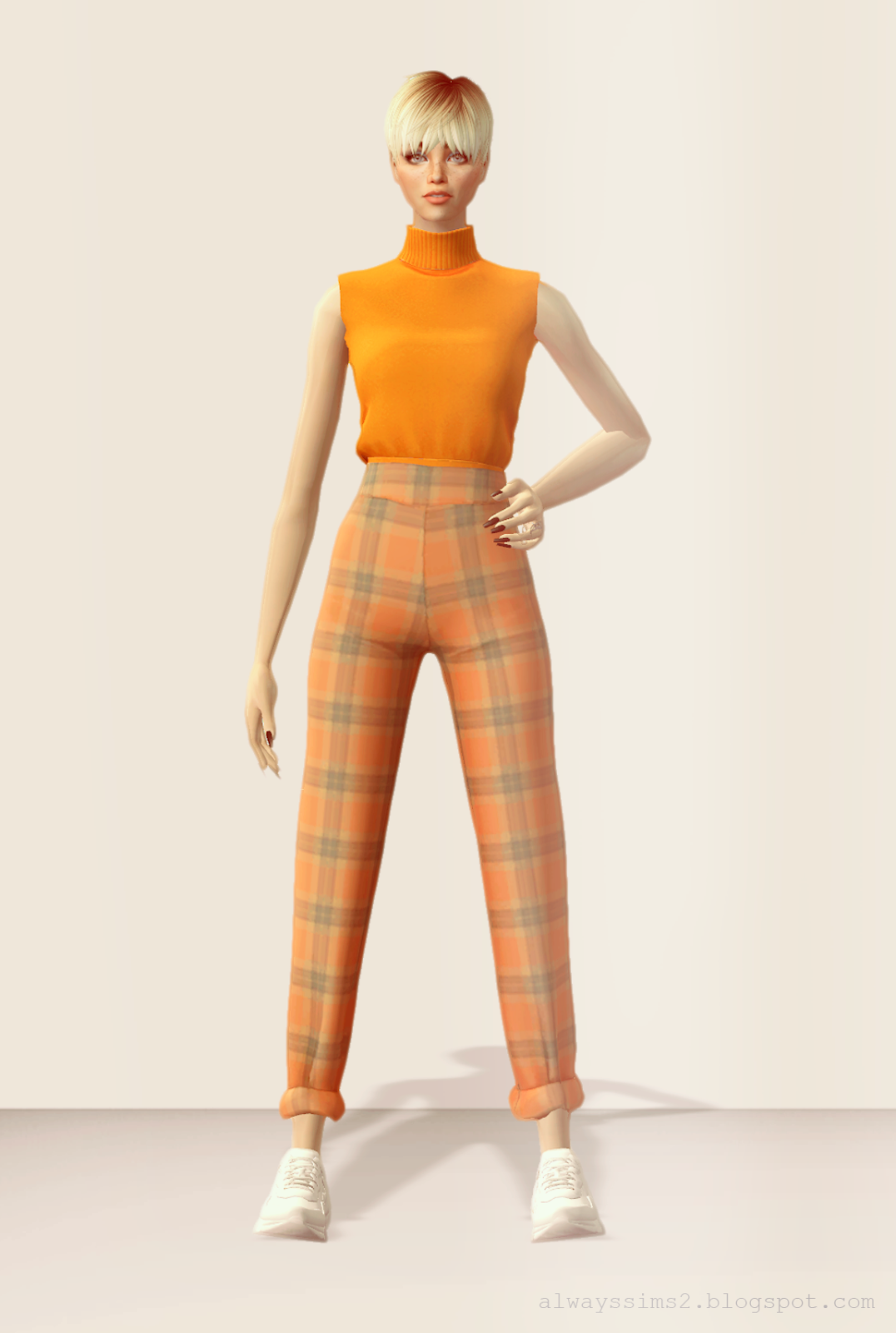 Always Sims: Serenity Mai Pants & Turtleneck Sleeveless Top 4t2 - AF