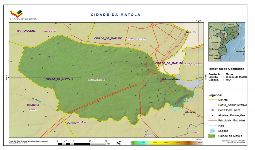 Blog de Geografia: Mapa - Cidade da Matola, Moçambique