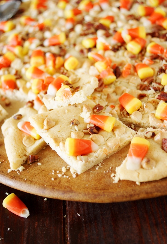 Easy Candy Corn Slab Cookies | The Kitchen is My Playground