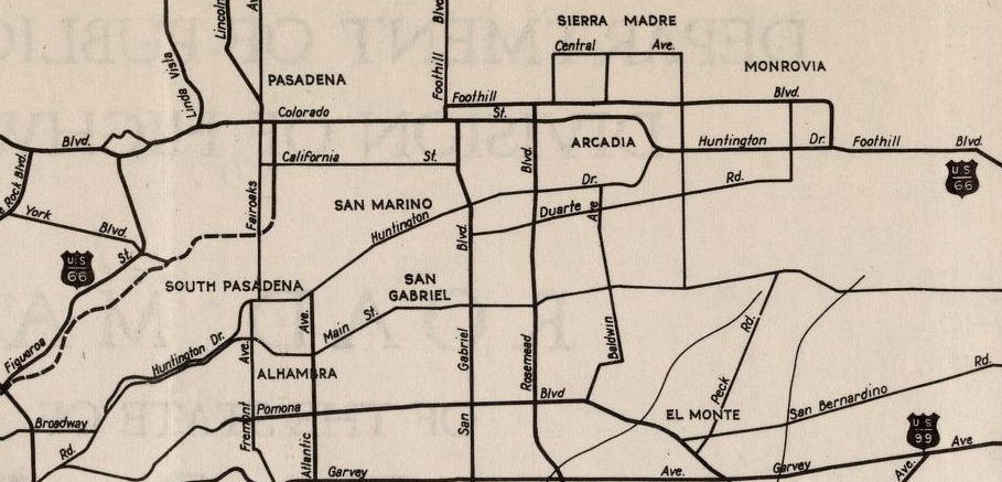 Interstate 210 and California State Route 210 on the Foothill Freeway