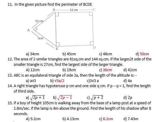 Maths Zone by Dr Rajesh Kumar Thakur: Triangle - MCQ- Class 10 - By Dr ... Maths Zone by Dr Rajesh Kumar Thakur: Triangle - MCQ- Class 10 - By Dr ...
