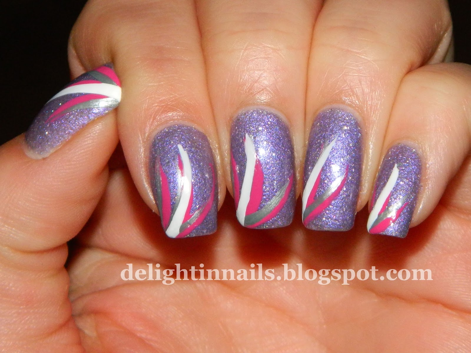 Delight In Nails: Nicole I Lilac Gumdrops Nail Art